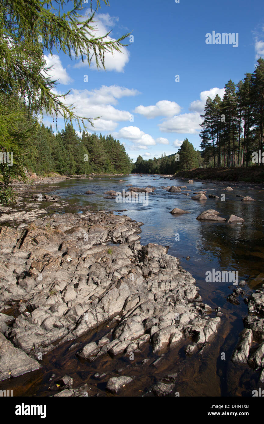 River Dee, Scotland. Scenic view of the River Dee at Royal Deeside ...