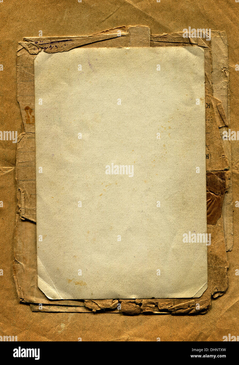 Vintage Papers with a Frame Stock Photo - Alamy