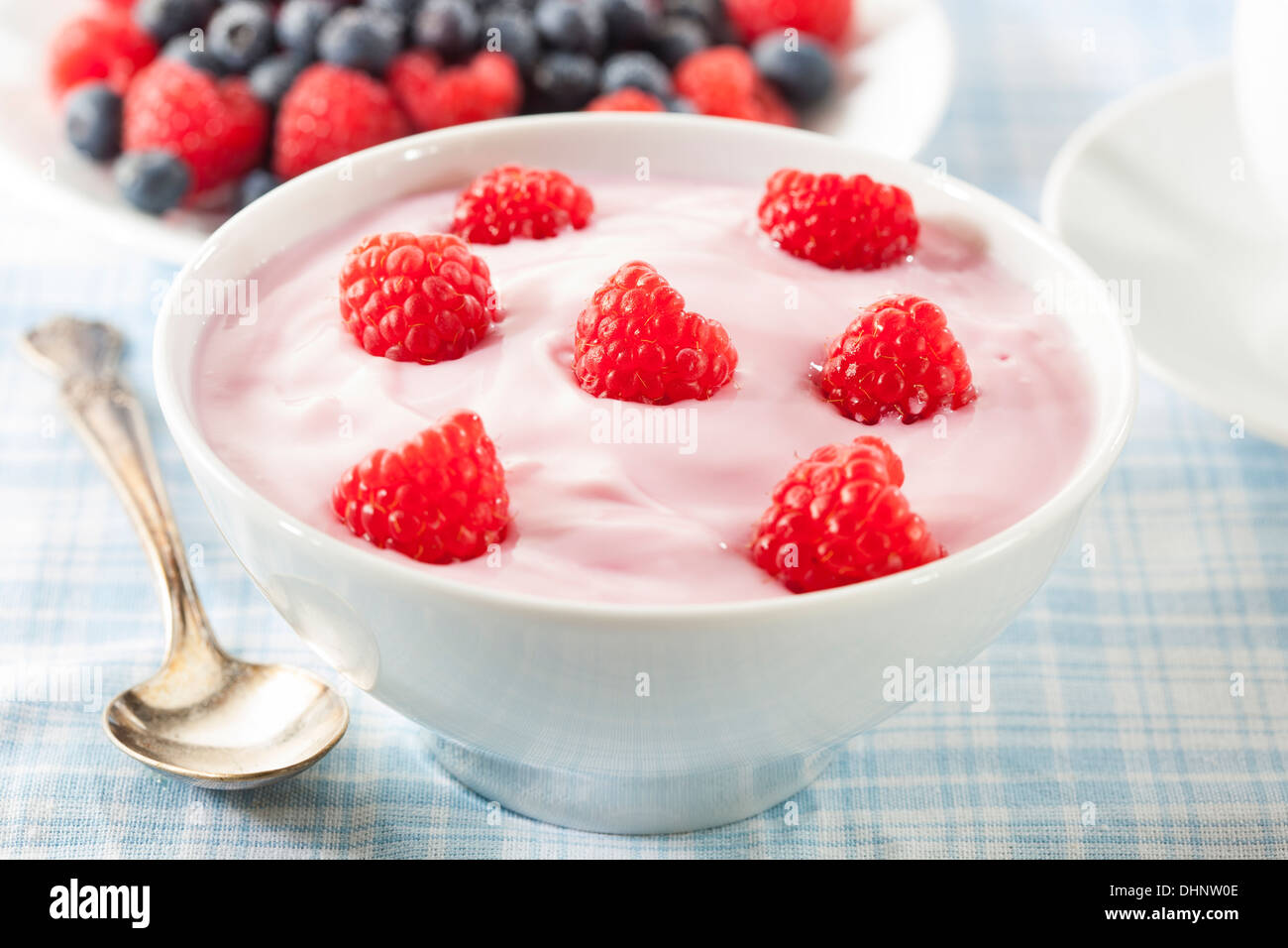 Raspberry yogurt hi-res stock photography and images - Alamy