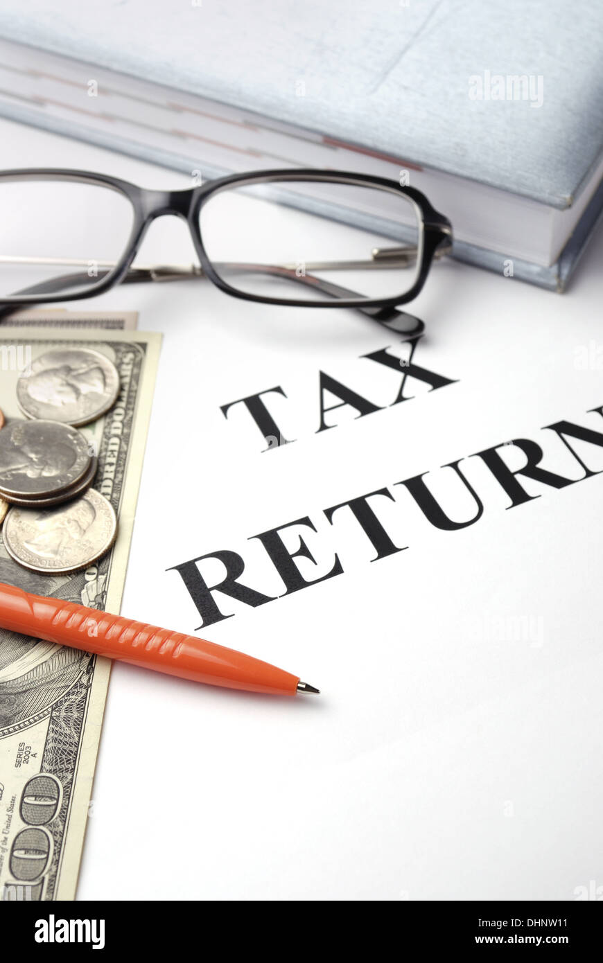 Tax return papers Stock Photo - Alamy