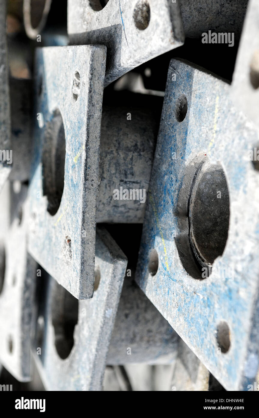 Construction tubular steel props vertical Stock Photo - Alamy