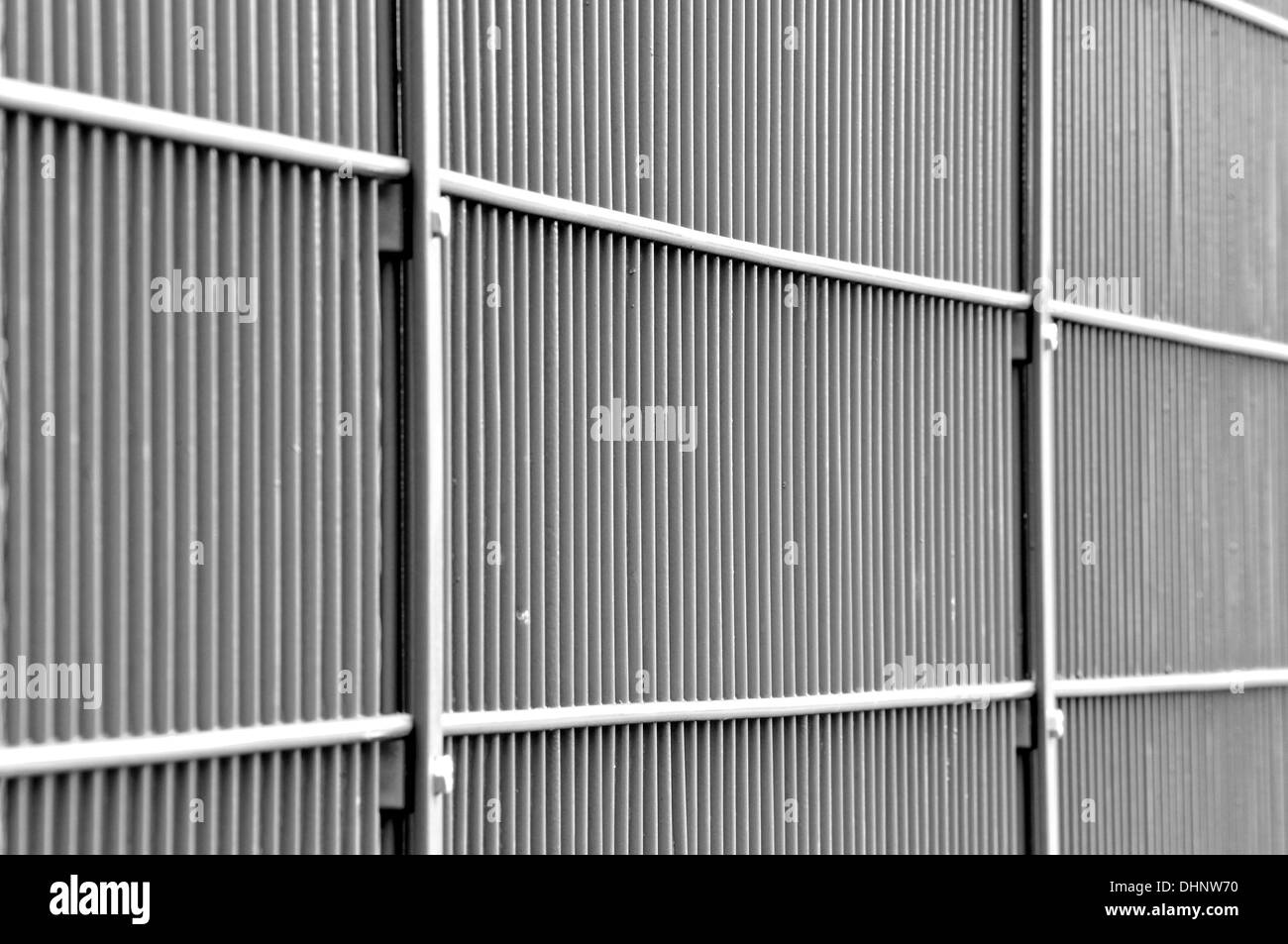 Closed metal fence in Black and White Stock Photos & Images - Alamy
