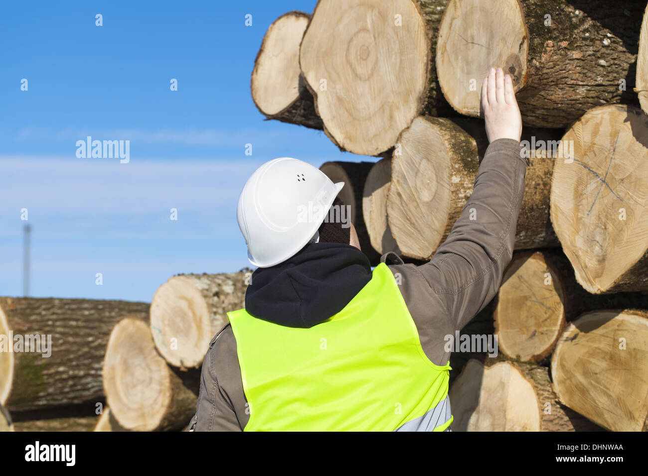 Dangerous log pile hi-res stock photography and images - Alamy