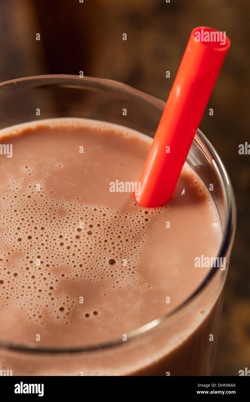 Refreshing Delicious Chocolate Milk with Real Cocoa Stock Photo - Alamy