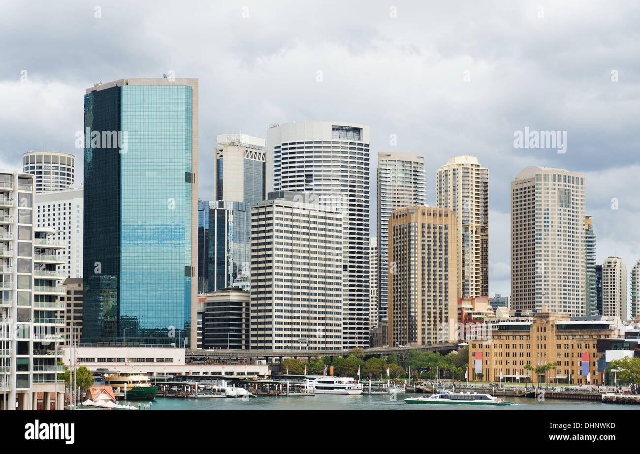 skyline of Sydney with city central business district at the noon Stock ...