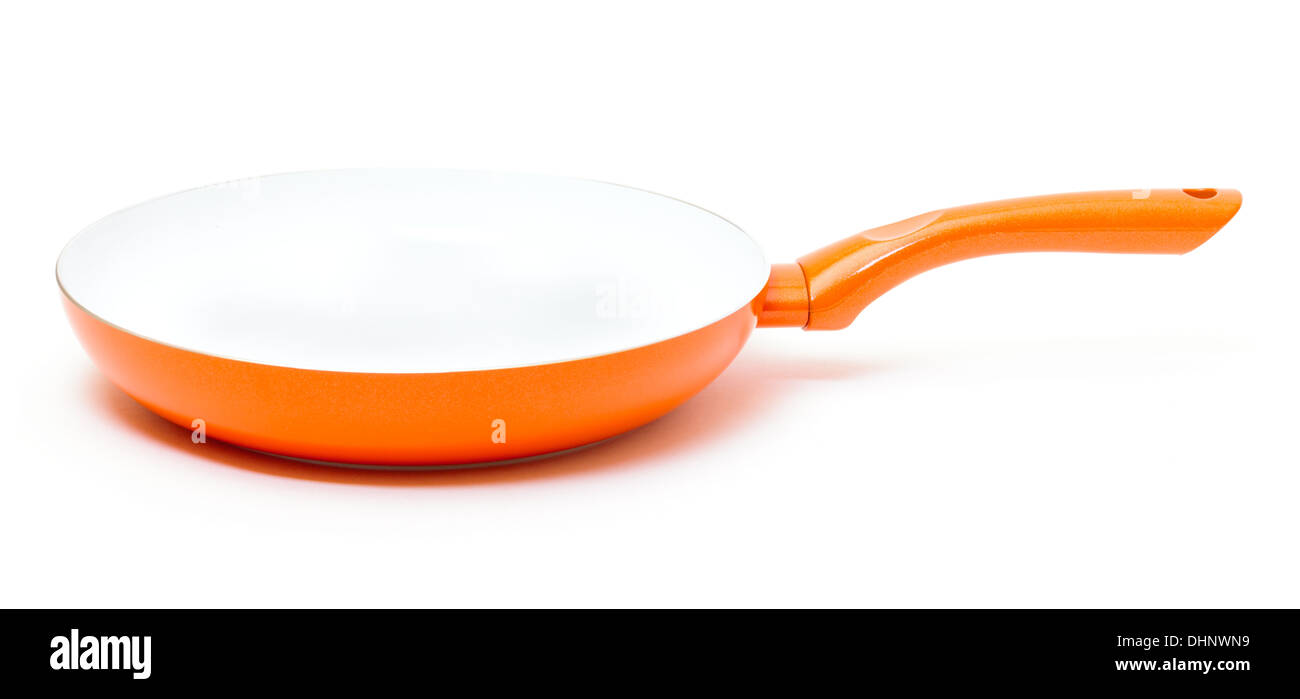 Orange Frying Pan Stock Photo - Alamy