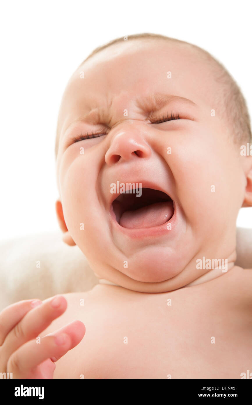 Background boy caucasian child childhood crying emotion hi-res stock ...
