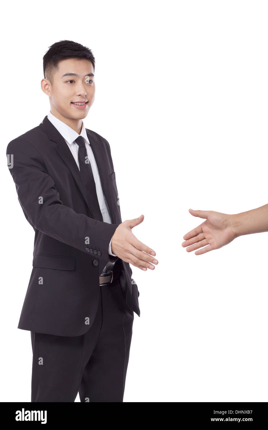 Asian businessman extending hand shake hi-res stock photography and images - Alamy