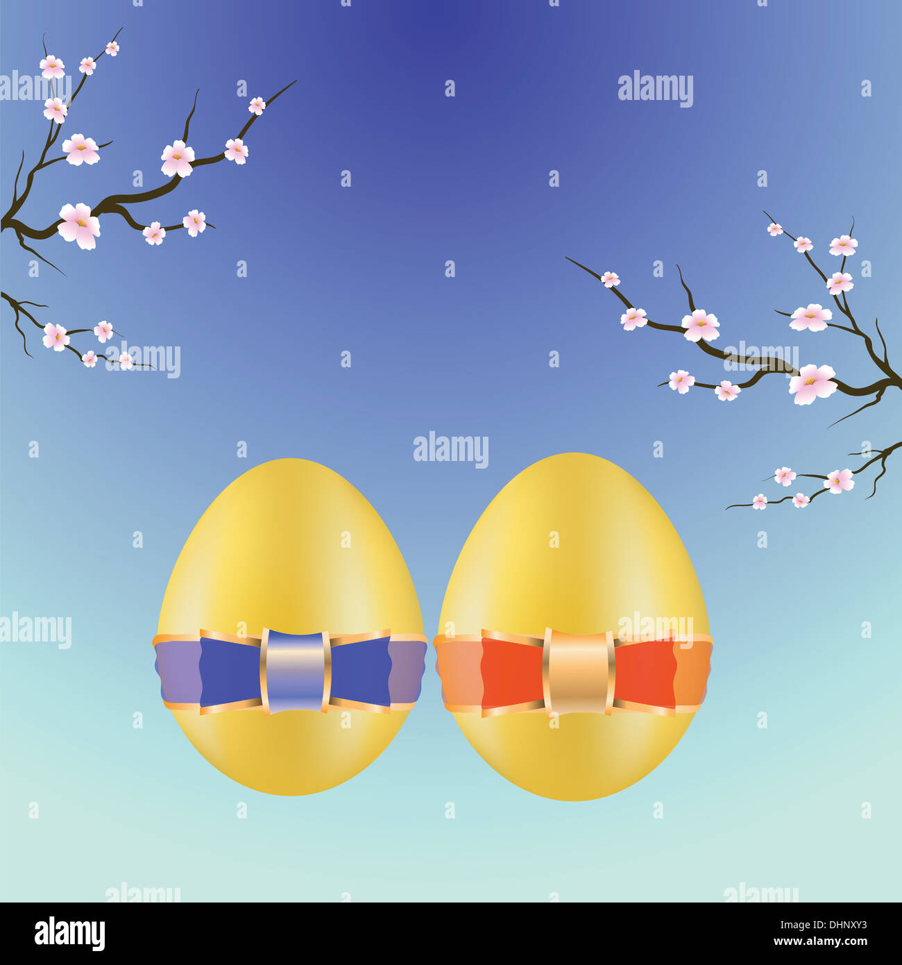 two easter eggs Stock Photo - Alamy