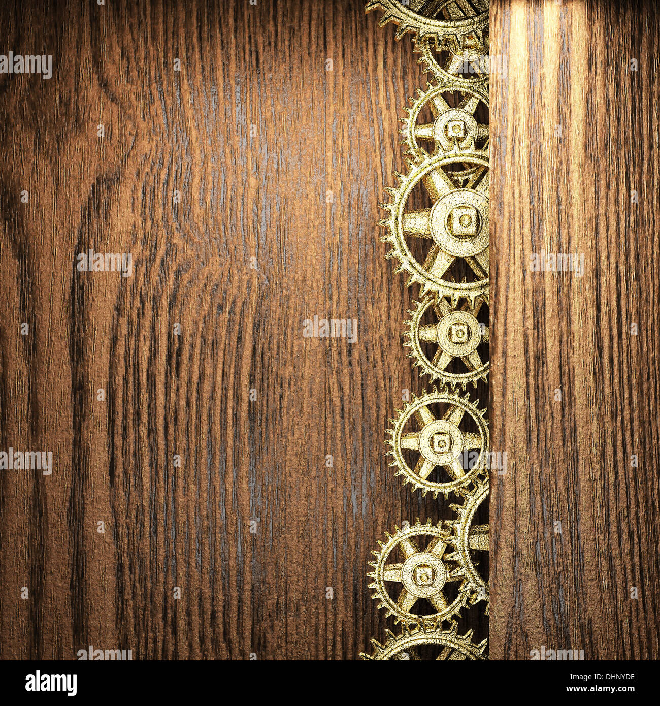 gear wheels on wood Stock Photo - Alamy