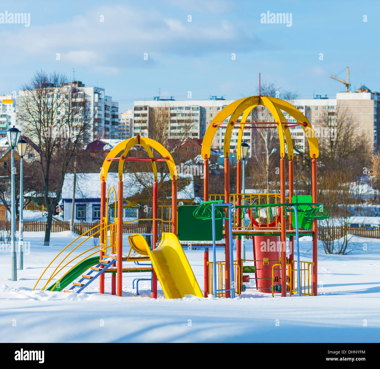 Amusement park in winter hi-res stock photography and images - Alamy
