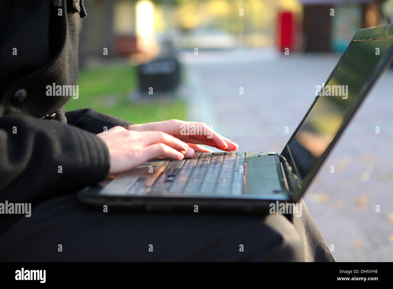 Hands on lap hi-res stock photography and images - Alamy