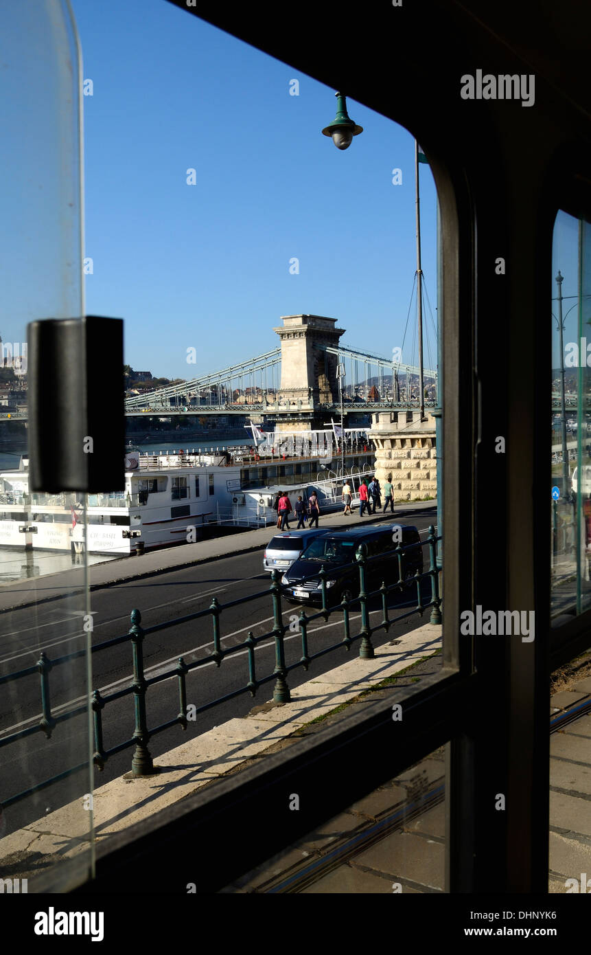 View from the window of the tram No2 Budapest, Hungary Stock Photo - Alamy