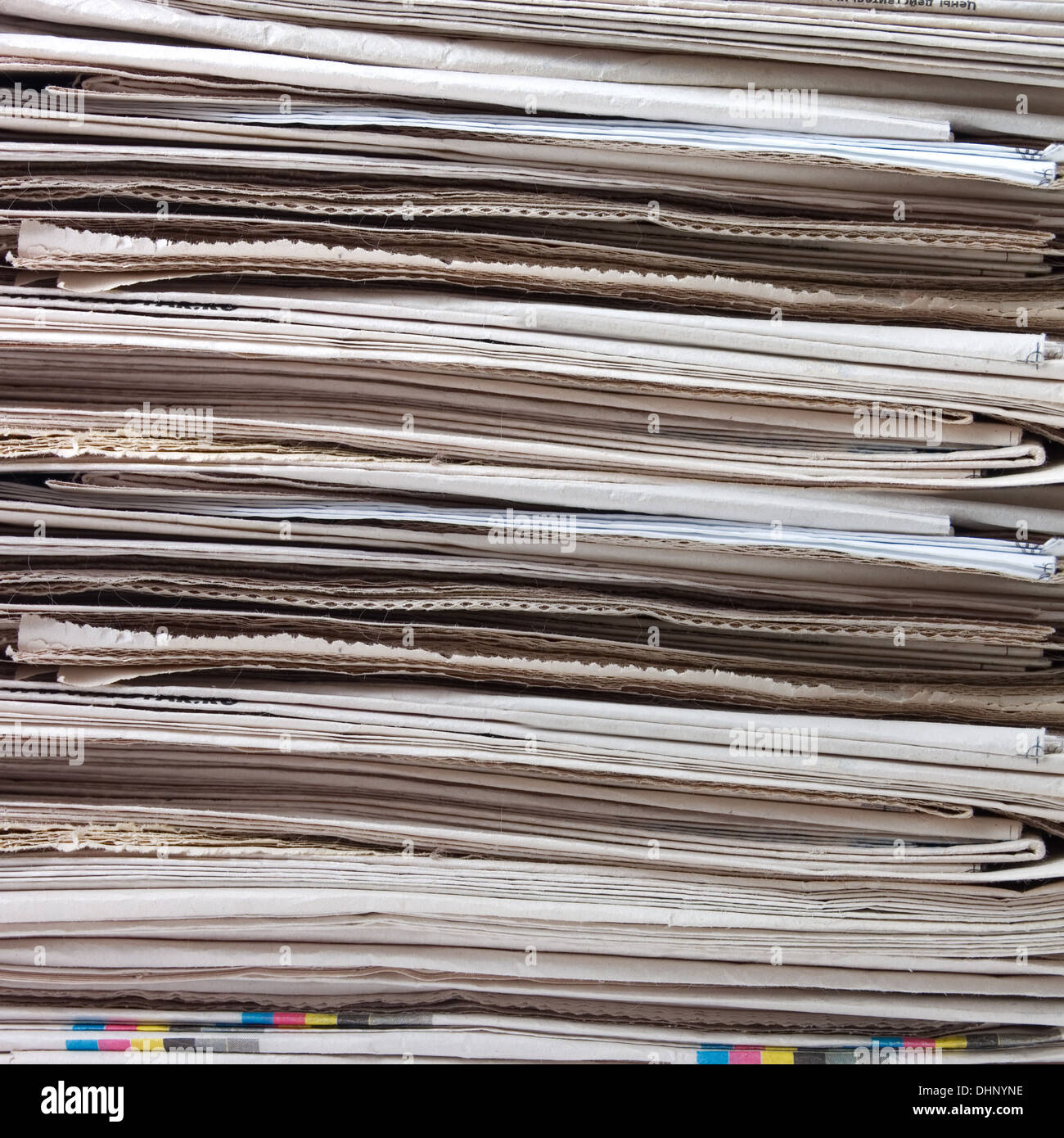 Pile of newspapers close up Stock Photo - Alamy