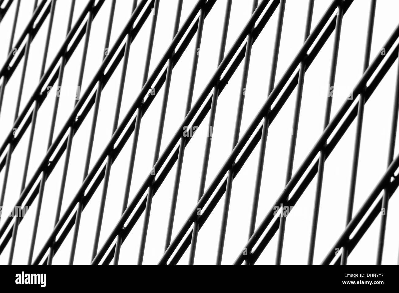 Black and white fence detail hi-res stock photography and images - Alamy