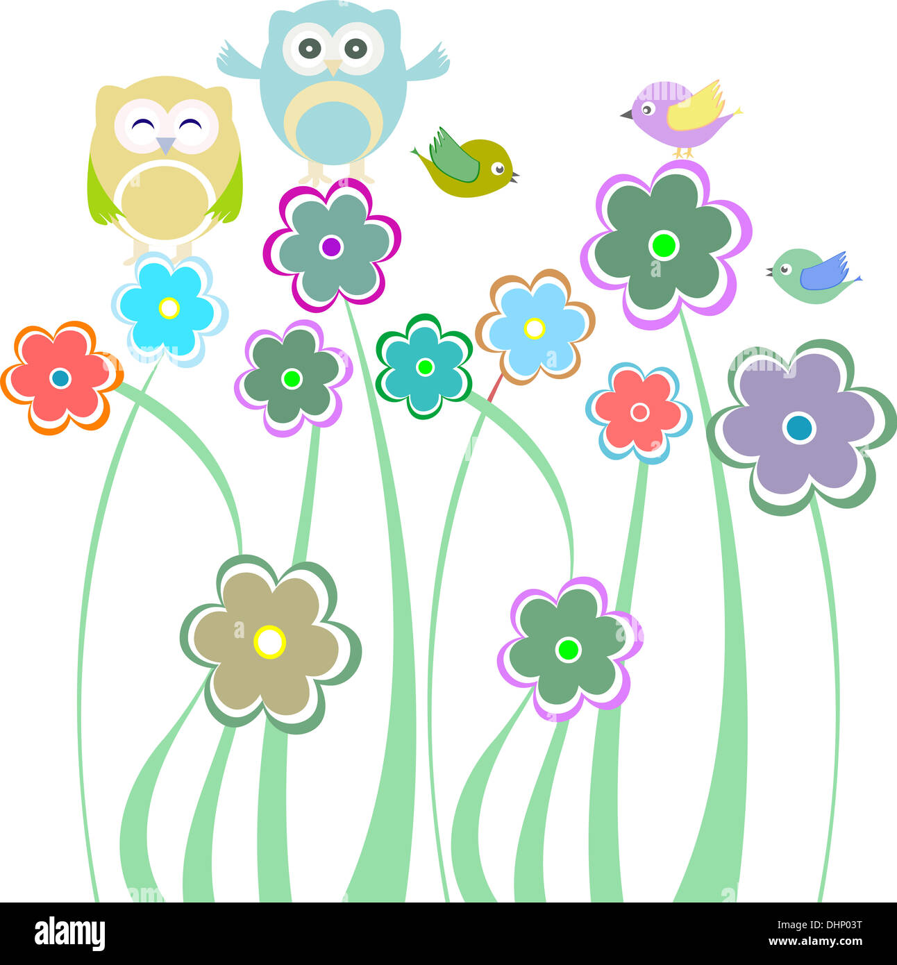 Kids background with flowers hi-res stock photography and images - Alamy
