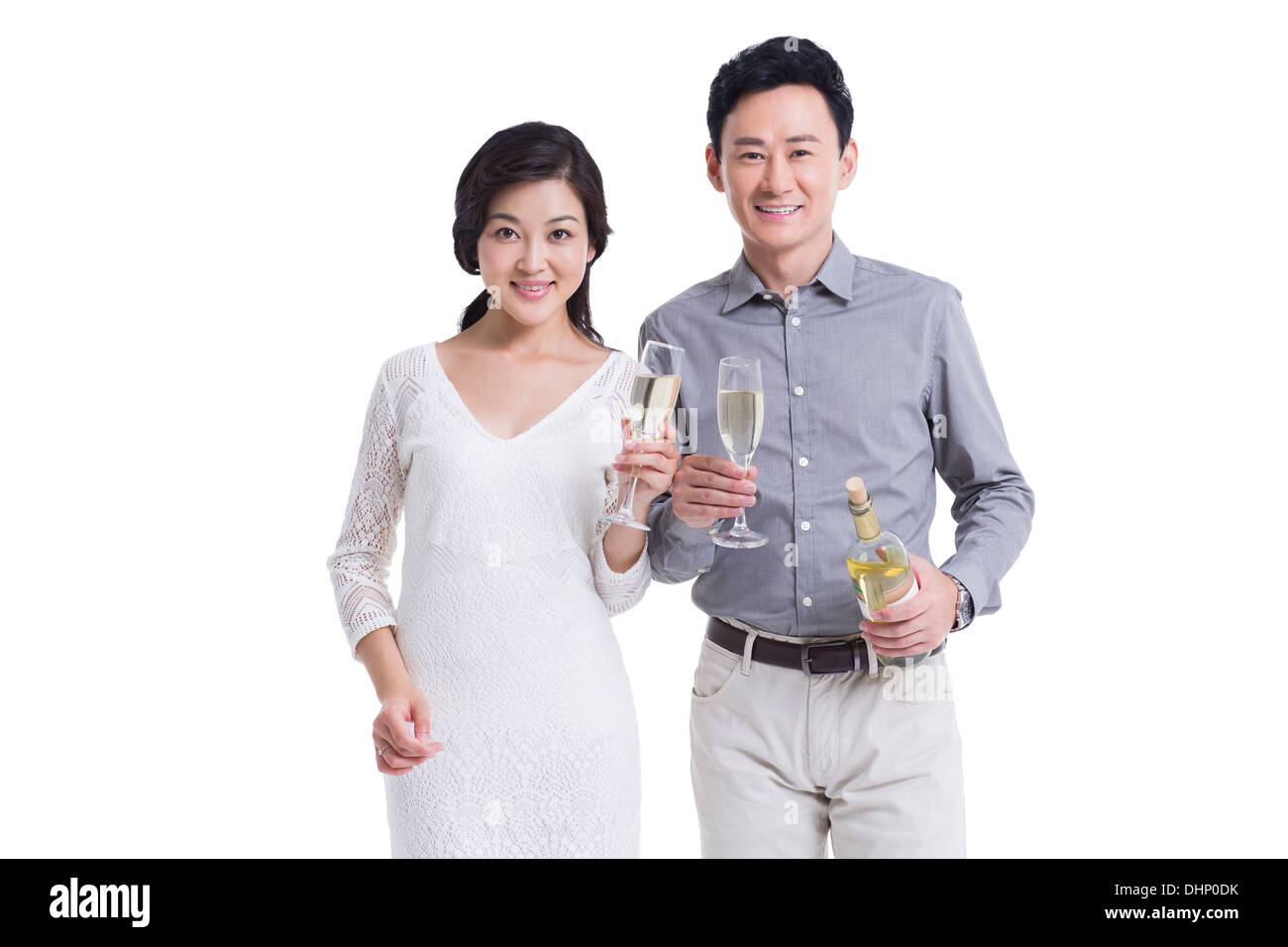 Sweet couple toasting Stock Photo - Alamy