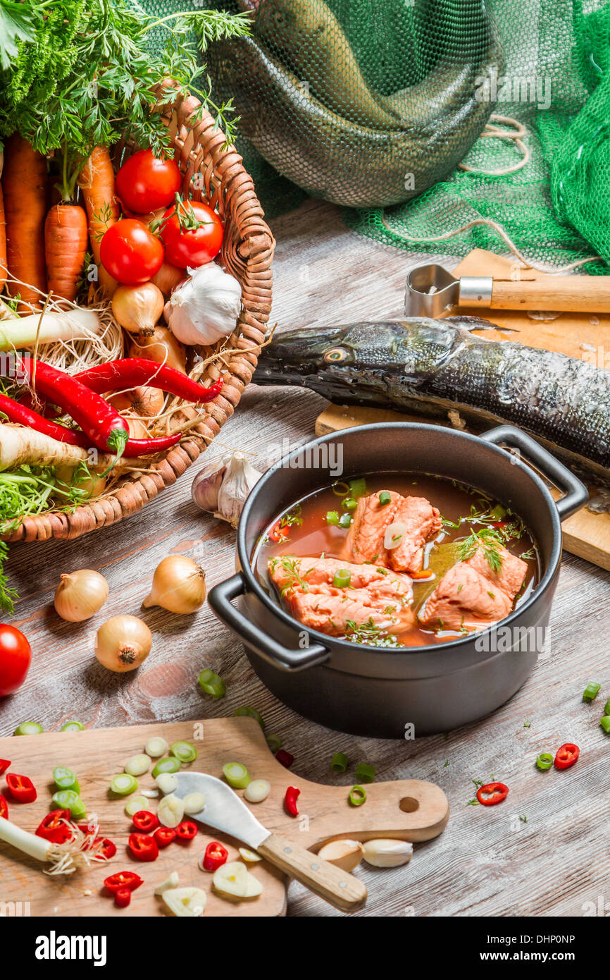 Healthy soup made of fresh vegetables Stock Photo - Alamy