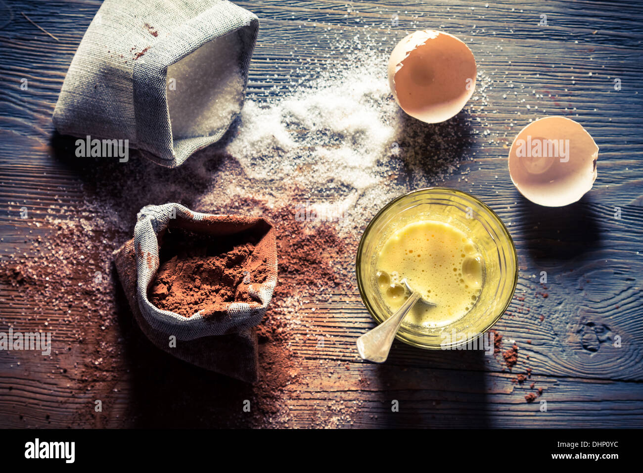 Ingredients for a simple dessert Stock Photo - Alamy