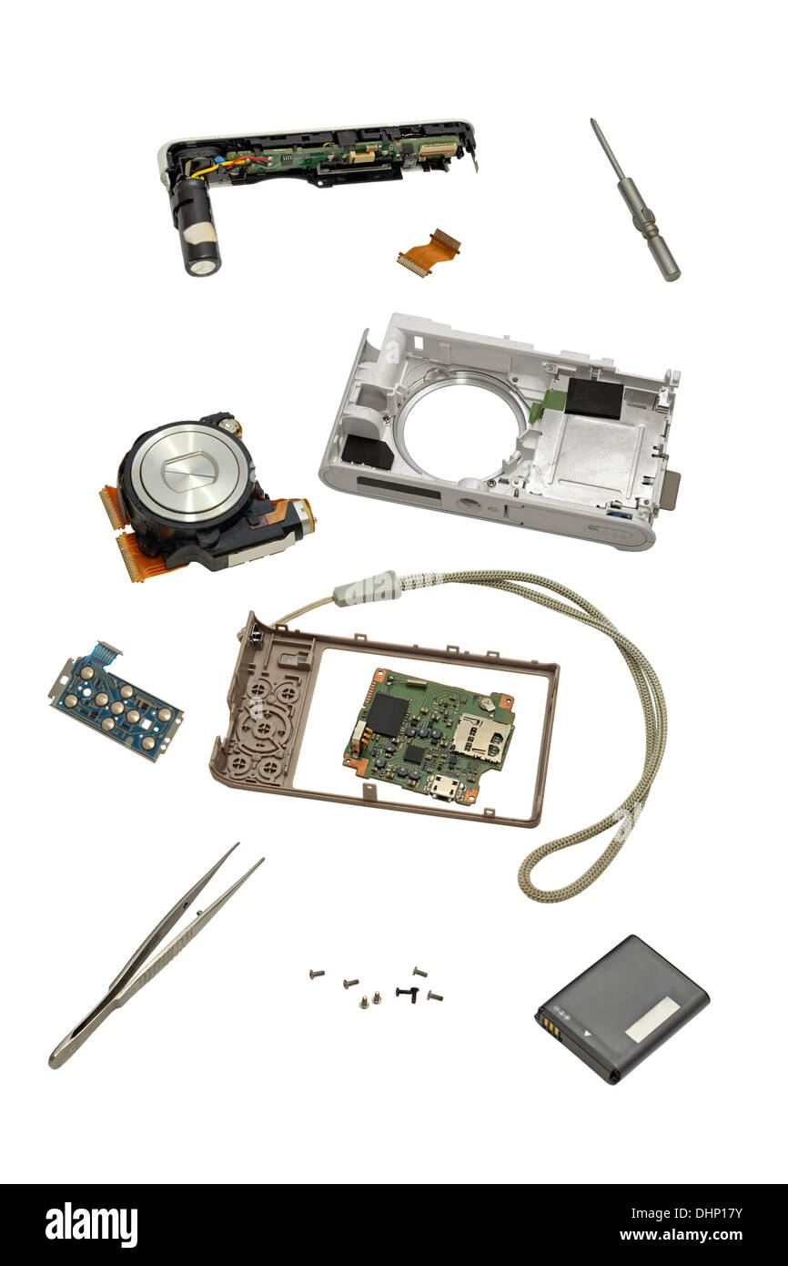 camera, disassembling, technology, electronics, equipment, isolated ...