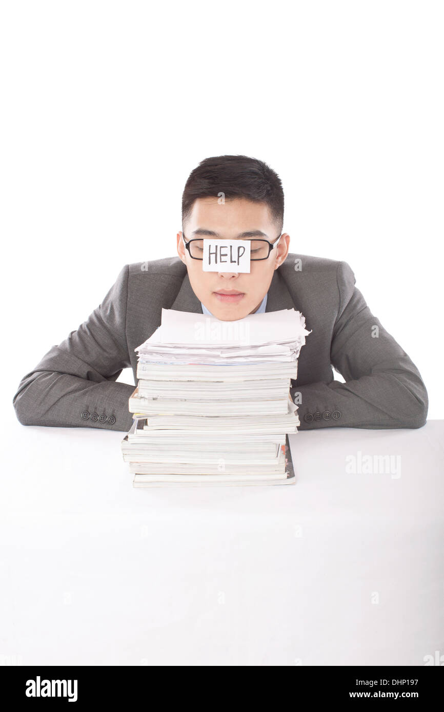 Person paperwork pile studio hi-res stock photography and images - Alamy