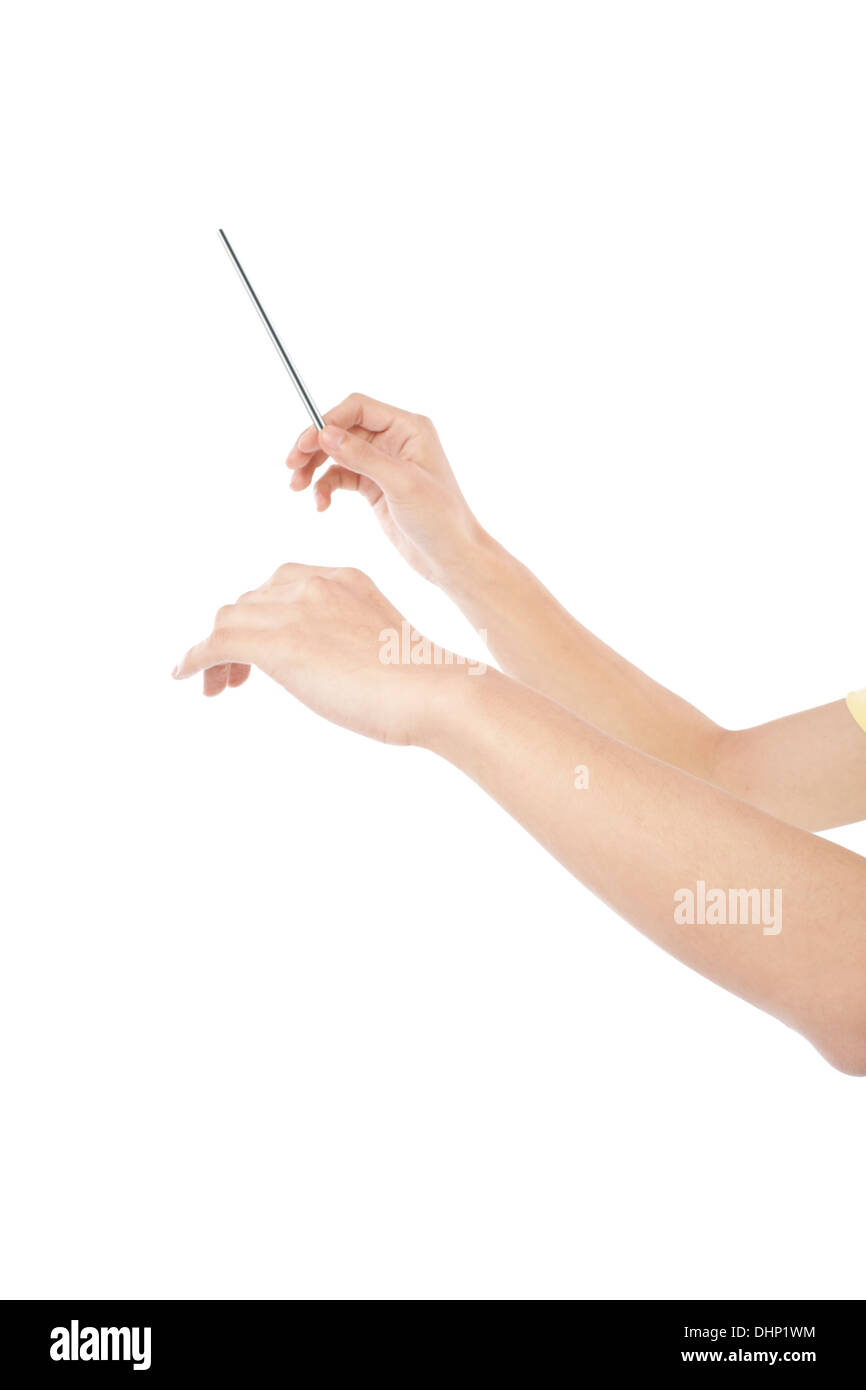 Conductor, close-up of hands Stock Photo - Alamy