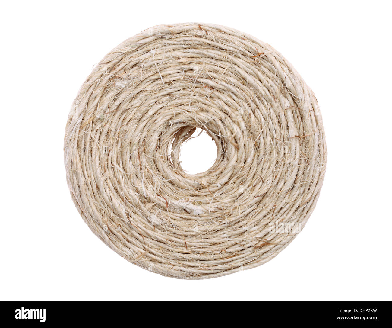 coil of linen twine on white background, closeup Stock Photo - Alamy