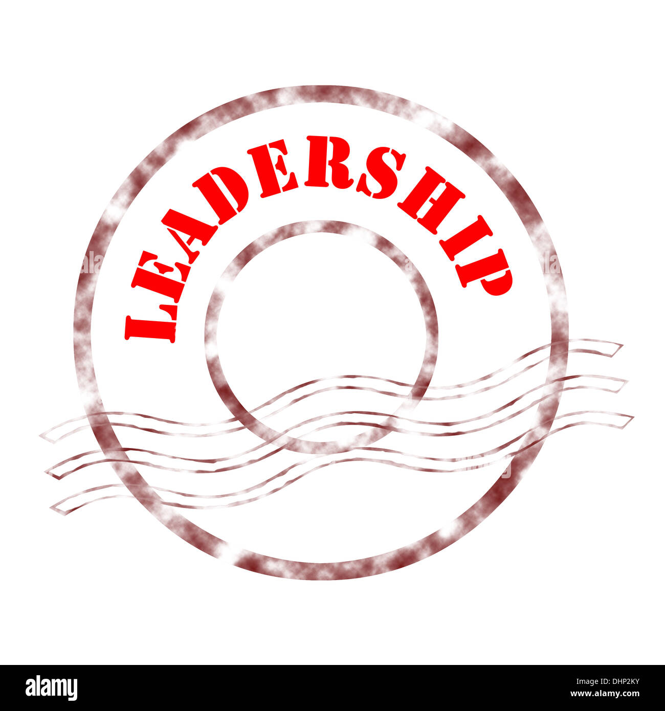 Sign leadership stamp labeled in red color Stock Photo - Alamy