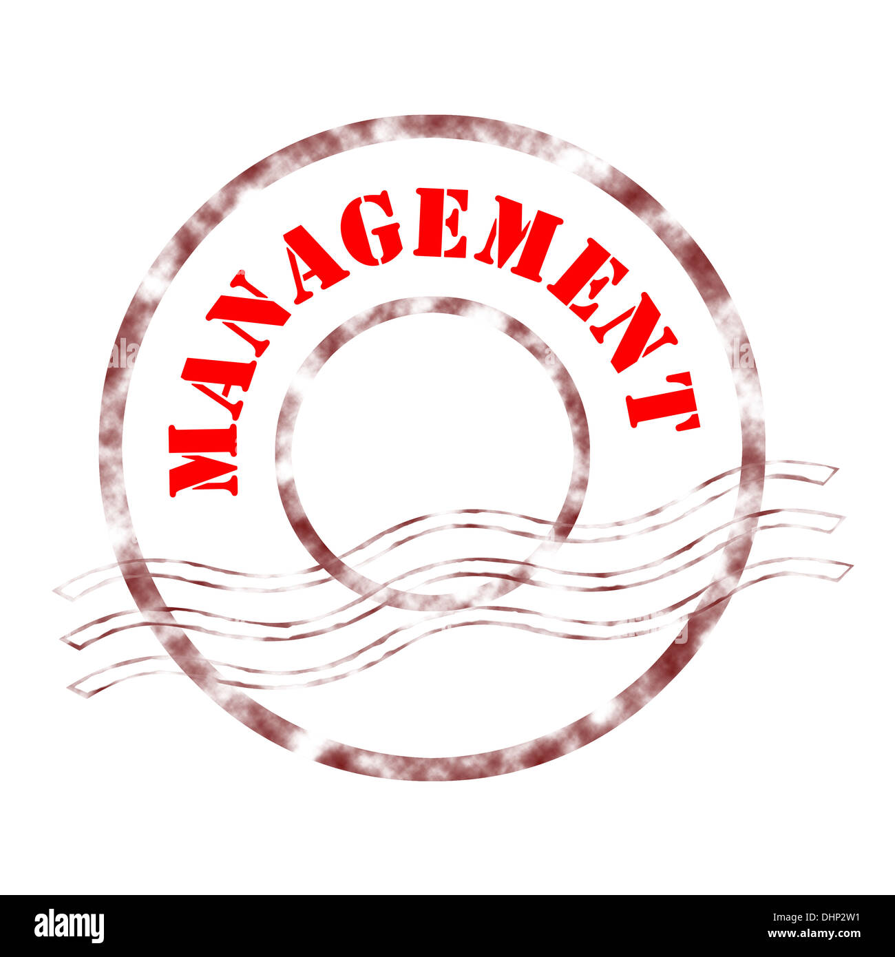 Sign management stamp labeled in red color Stock Photo - Alamy