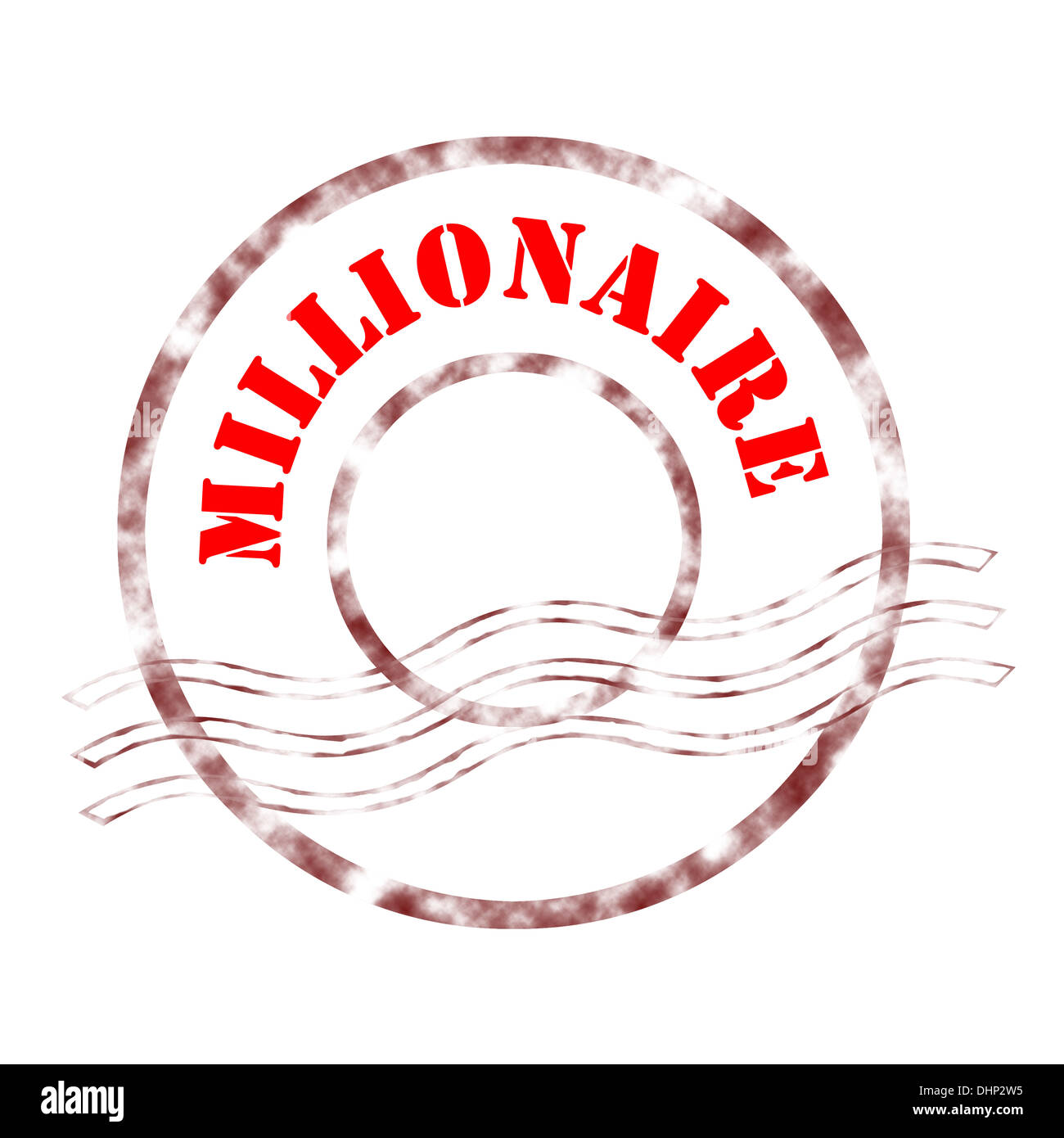 Sign millionaire stamp labeled in red color Stock Photo - Alamy