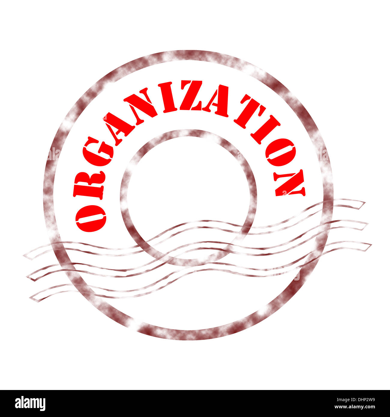 Sign organization stamp labeled in red color Stock Photo - Alamy