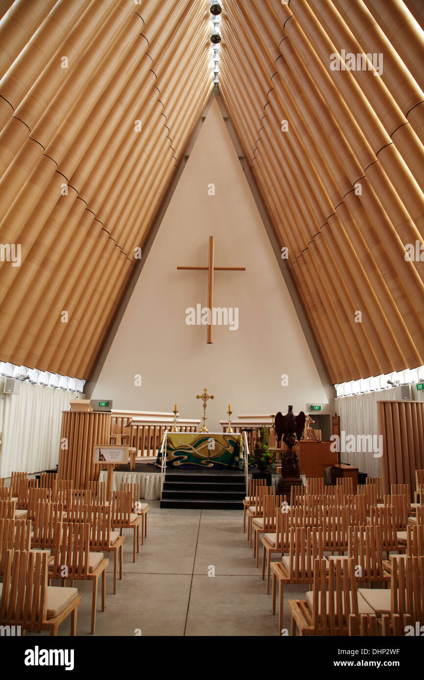 The Cardboard Cathedral (designed by Shigeru Ban), Christchurch ...