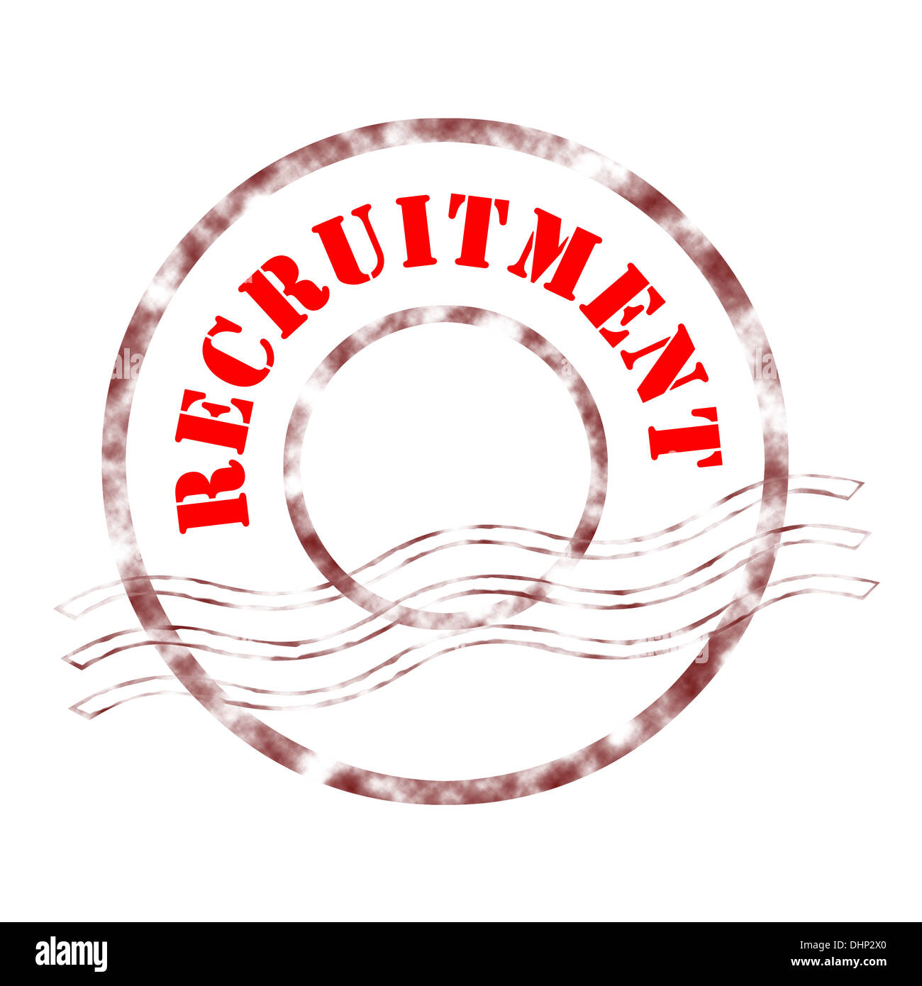 Sign recruitment stamp labeled in red color Stock Photo - Alamy