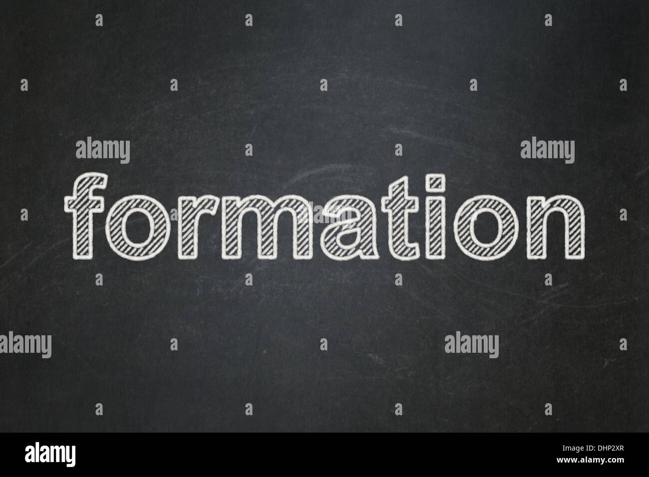 Education concept: text Formation on Black chalkboard background, 3d ...
