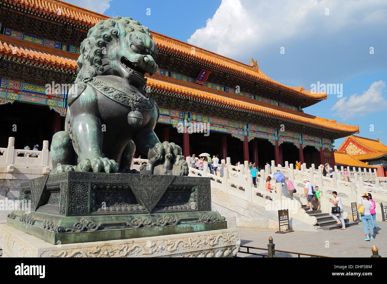 Lion statue at The Forbidden City, Beijing, China Stock Photo - Alamy