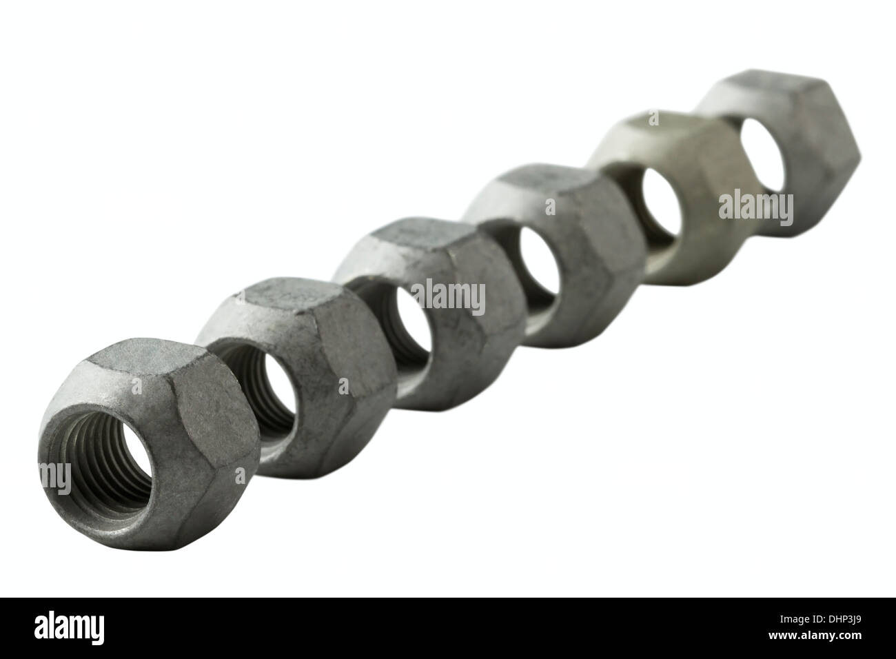 Wheel nuts isolated on a white background Stock Photo - Alamy