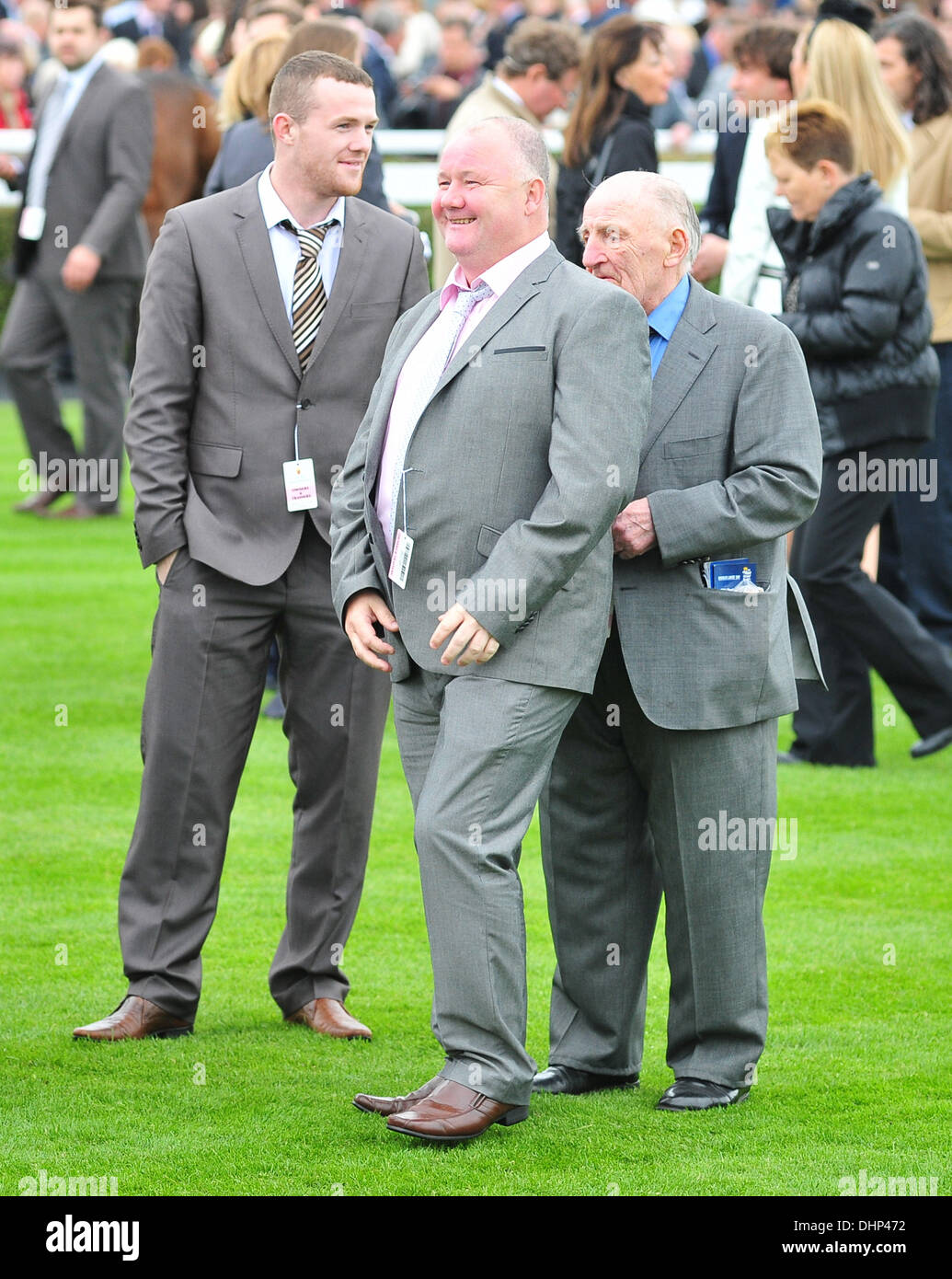 Michael Owen with Wayne Rooney's father and brother Ladies Day at ...