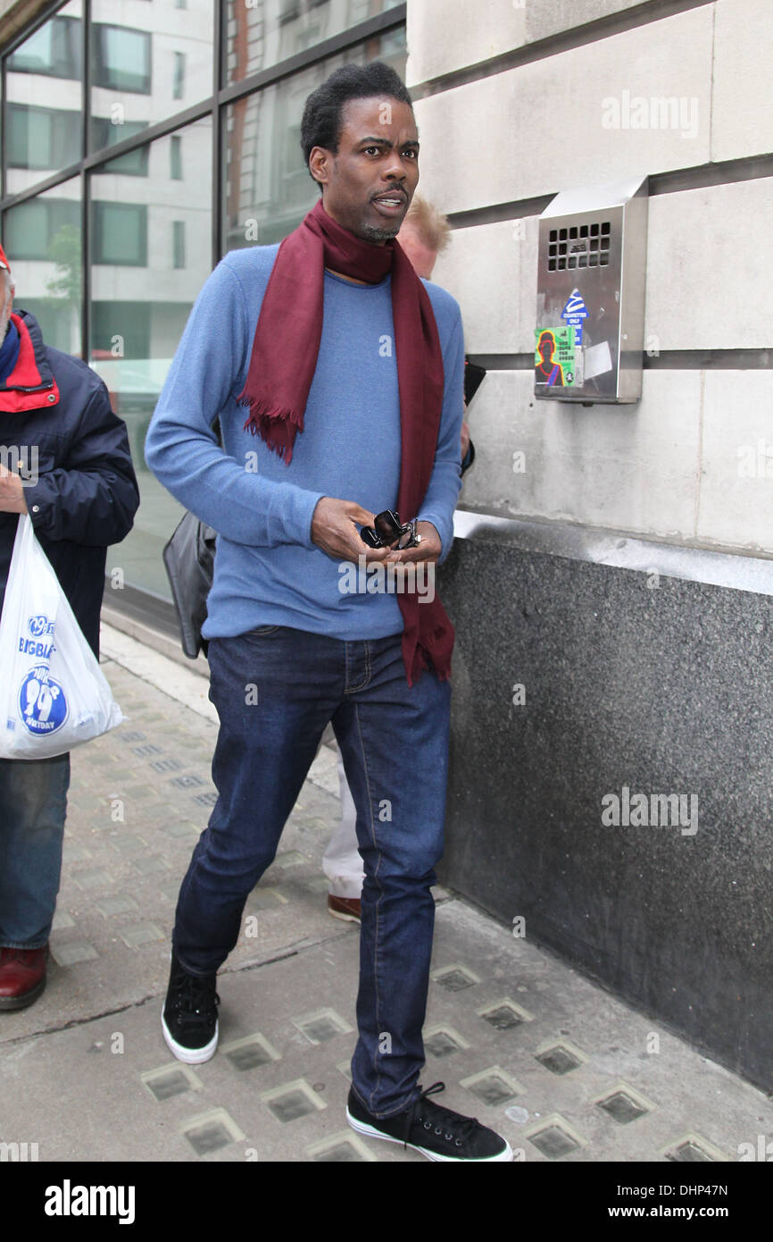 Chris Rock outside the BBC Radio 2 studios London, England - 10.05.12 ...