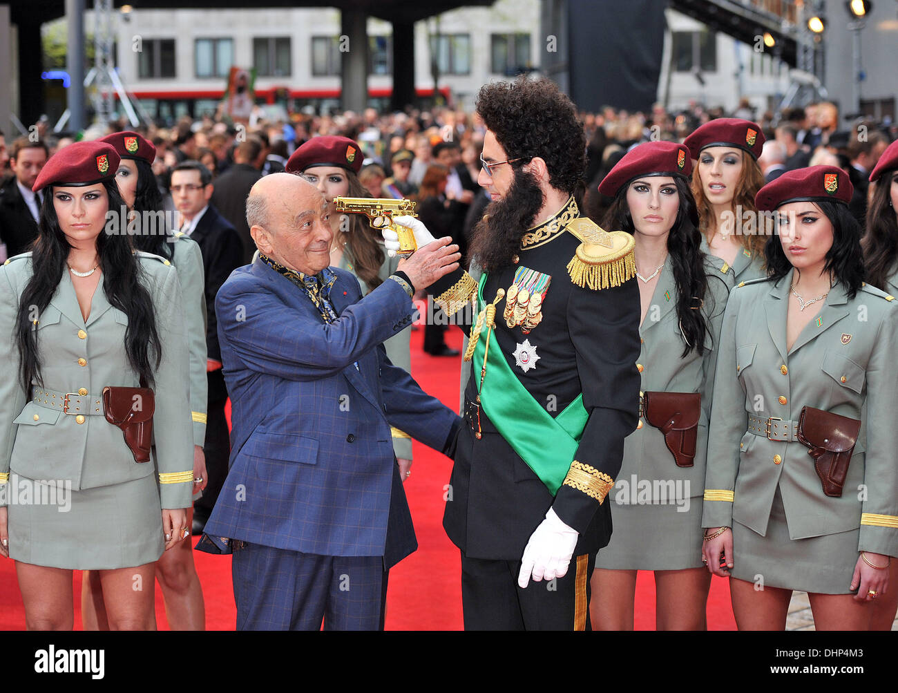 Mohamed Al Fayed and Sacha Baron Cohen aka Admiral General Aladeen 'The ...