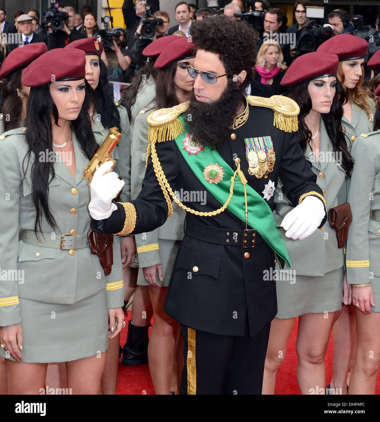 Sacha Baron Cohen at the premiere of The Dictator at Royal Festival ...