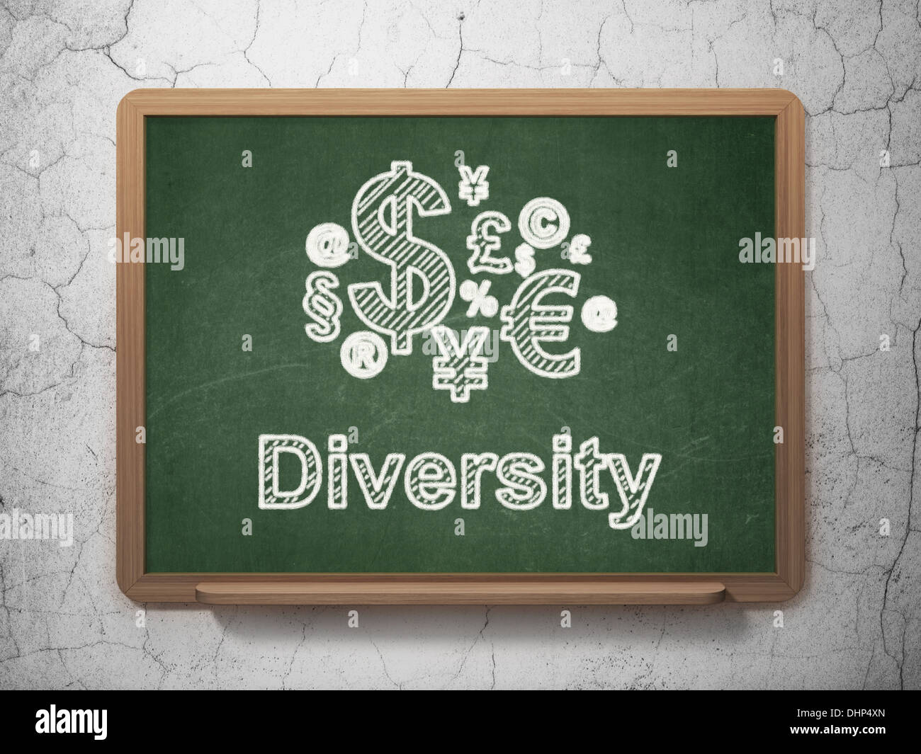 Finance concept: Finance Symbol icon and text Diversity on Green ...