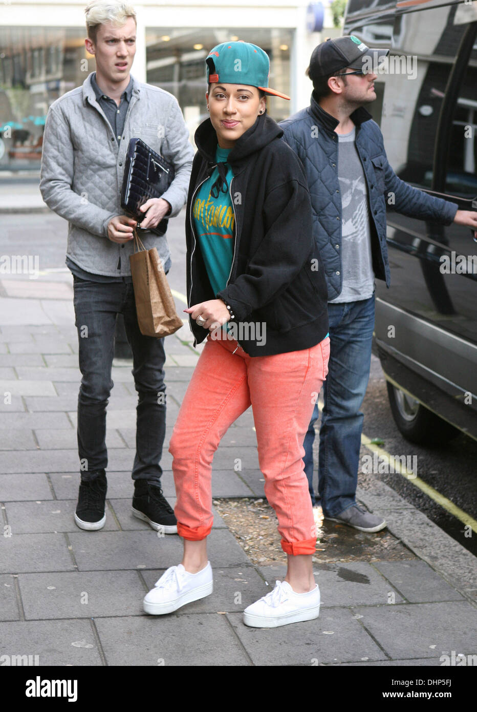Stooshe arrive at the bbc radio 1 studios london hi-res stock ...