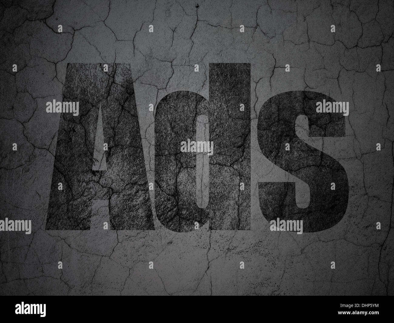 Advertising concept: Black Ads on grunge textured concrete wall ...