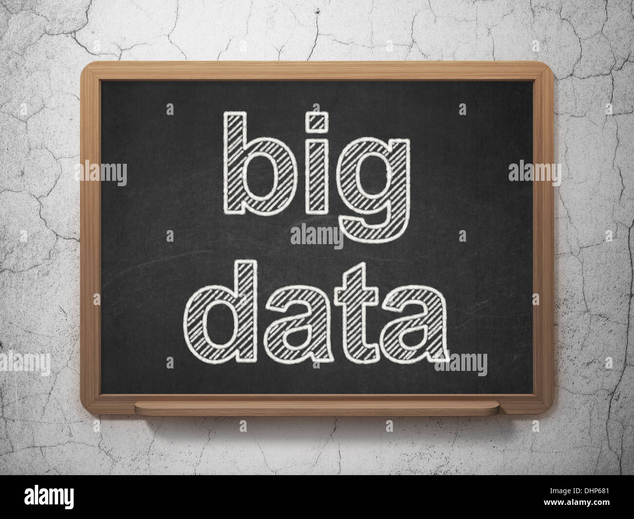 Information concept: text Big Data on Black chalkboard on grunge wall ...