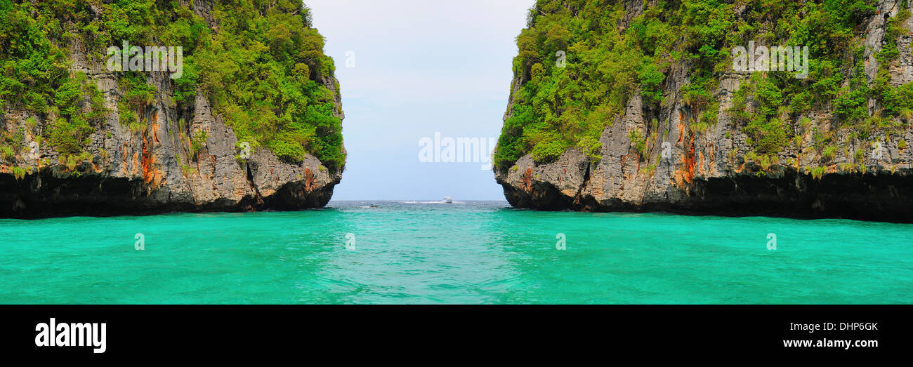 Tropical island in the open sea Stock Photo - Alamy