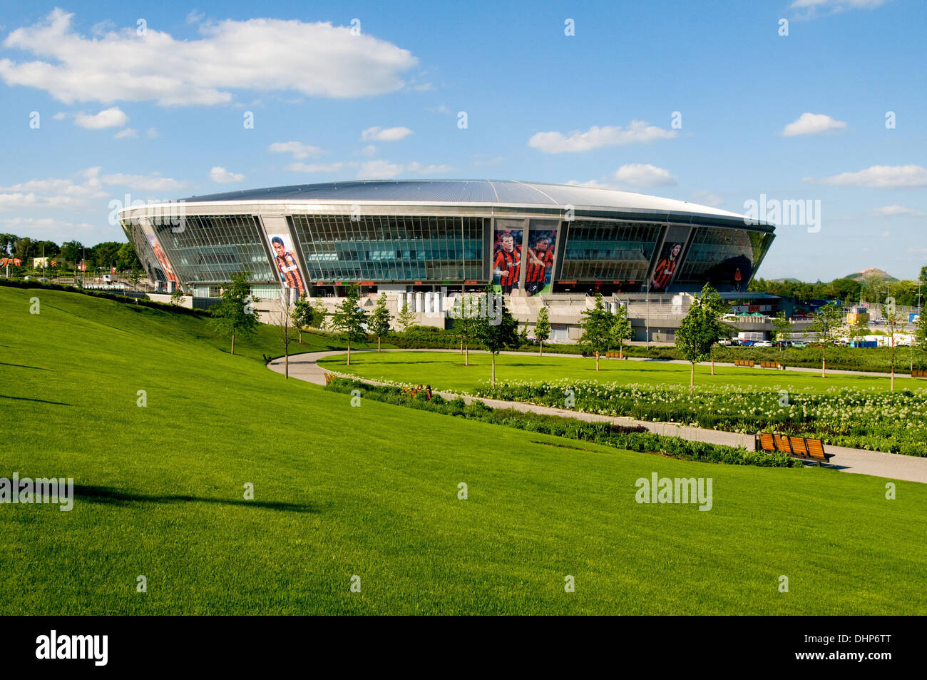 Metalist Stadium in Ukraine`s city of Kharkov (Kharkiv) Ukraine along ...