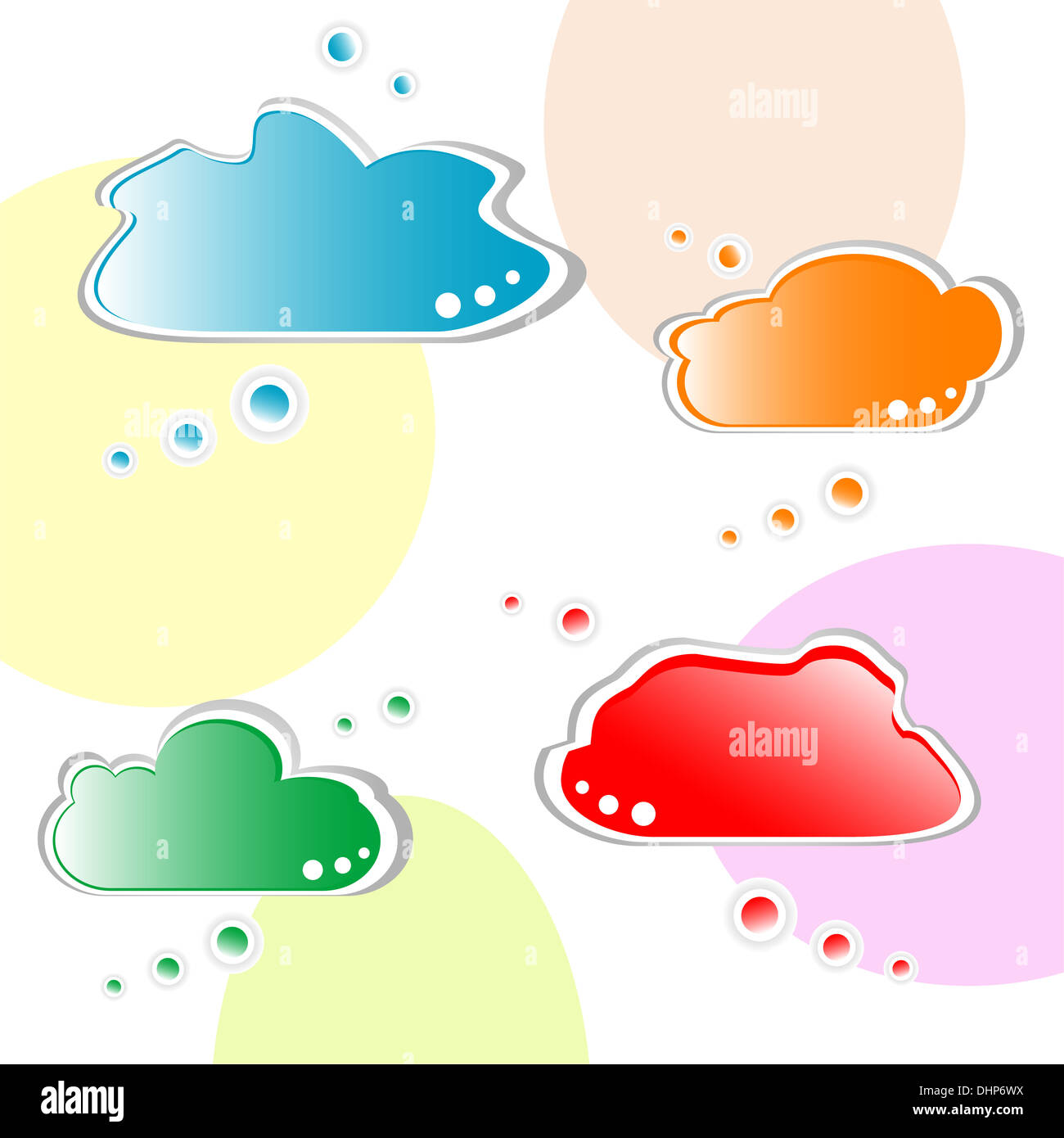 Speech bubbles abstract background Stock Photo - Alamy