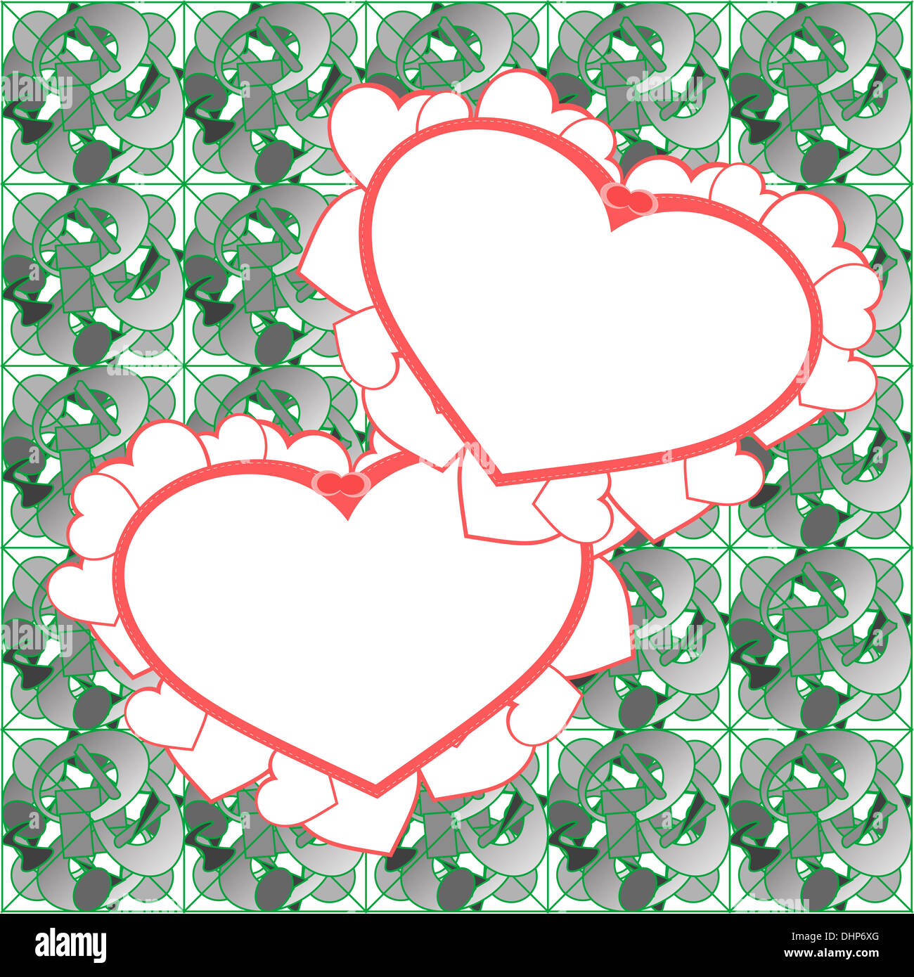two heart background design Stock Photo - Alamy
