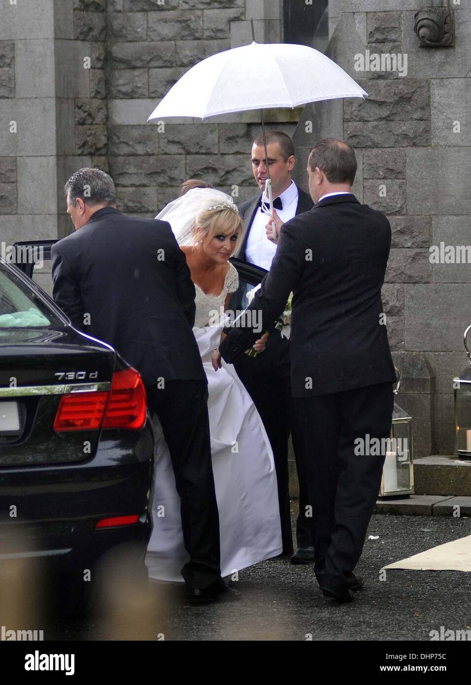 Karen Woods and Sean Quinn Jr get married in a ceremony at St Mochtas ...