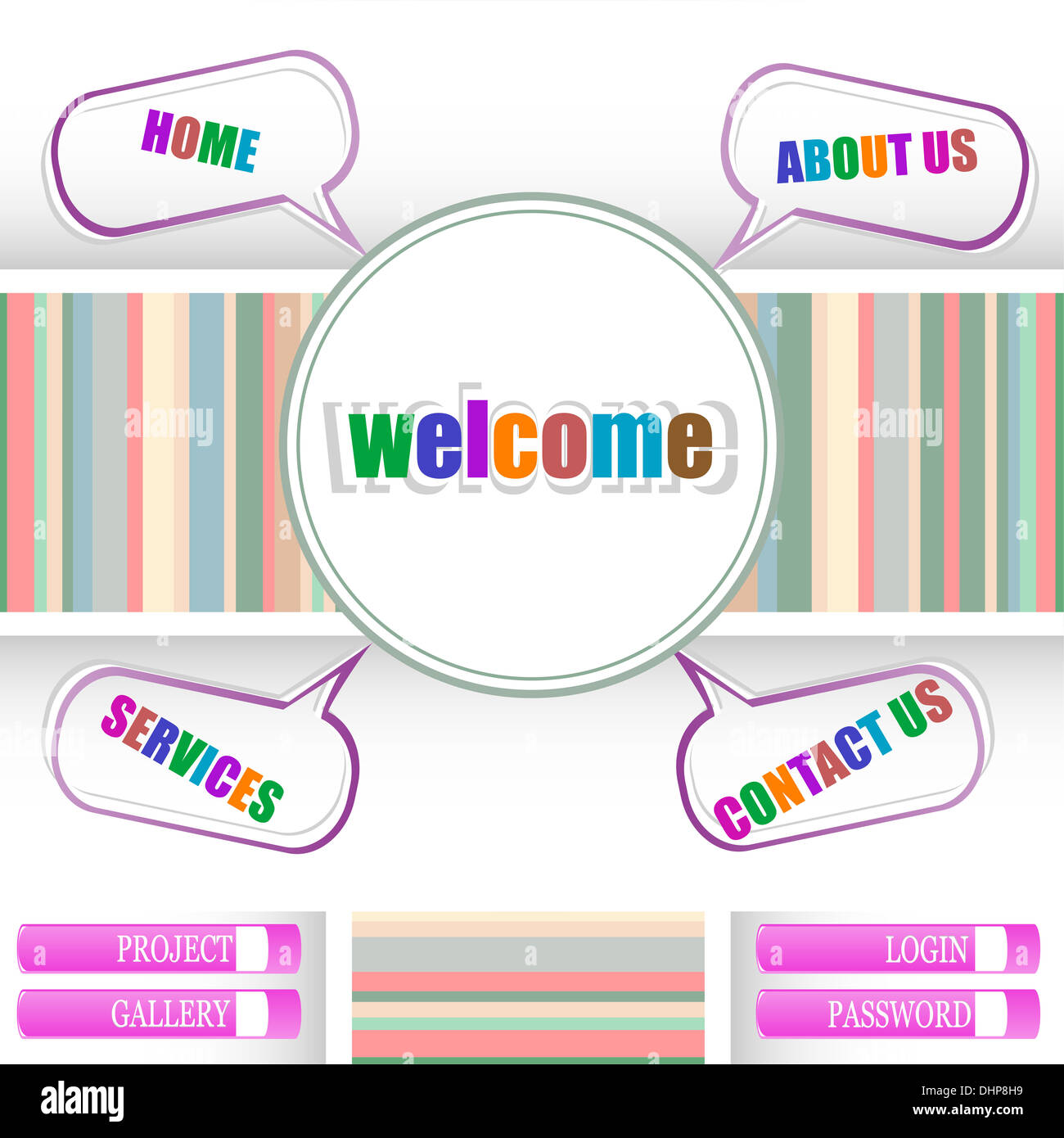 Simple website template design hi-res stock photography and images - Alamy